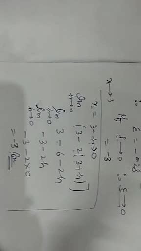 1 using definition of a limit prove that limx→3 −2x 1 −5 2 using def