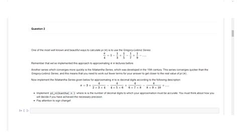 Solved Question Python One Of The Most Well Known And Chegg