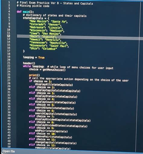 How Can I Pickle This Code Chegg Com