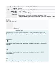 IBM Spectrum Protect - Level 2 Quiz.docx - Started on State Completed on Time taken Grade ...
