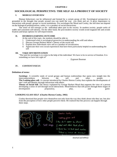 Uts Module Chapter 2 Pdf Sociology Self Concept