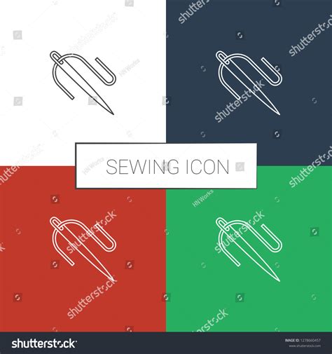 Sewing Icon White Background Editable Line เวกเตอร์สต็อก ปลอดค่าลิขสิทธิ์ 1278660457
