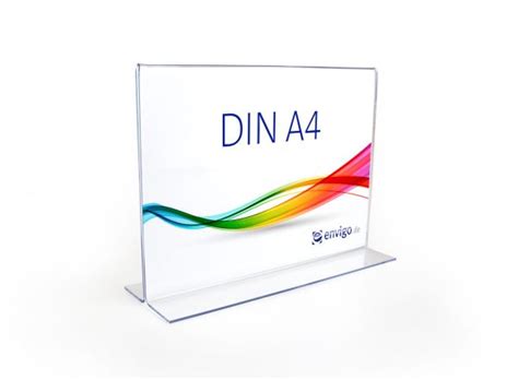 Tischaufsteller T Ständer Din A4 Querformat Envigo De