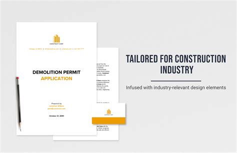 10 Construction Permit Application Template Bundle In Word Pdf