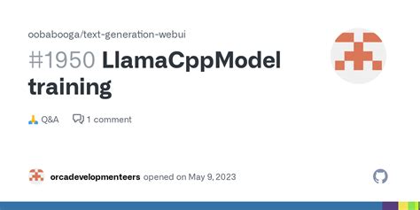 Llamacppmodel Training · Oobabooga Text Generation Webui · Discussion 1950 · Github