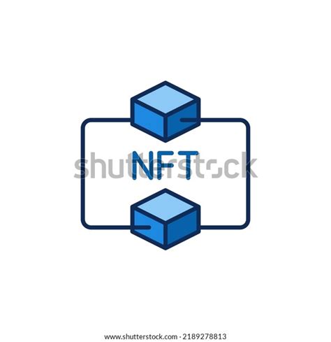 Two Blockchain Blocks Nft Vector Concept Stock Vector Royalty Free Shutterstock