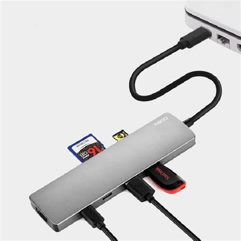 무료배송 코시 Usb 타입c 멀티 허브 노트북 스마트폰 Hdmi 미러링 Hub Pd 충전 확장 커넥터 티몬