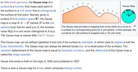 Geometry Gauss Map