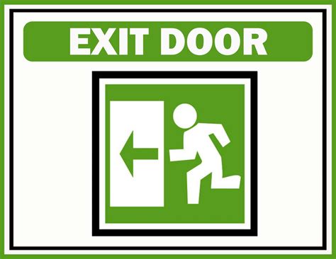 Free Exit Door Sign Sample FREE Download