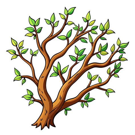 Premium Vector Drawing Of Tree Branches Cartoon Vector In White