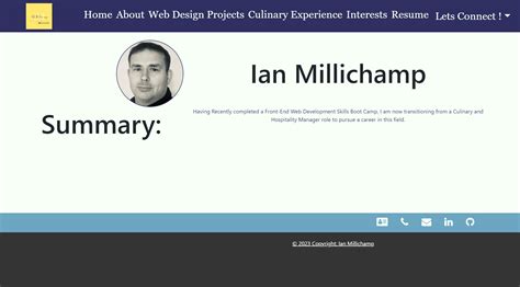 GitHub IanMilli Professional Profile Using React Js