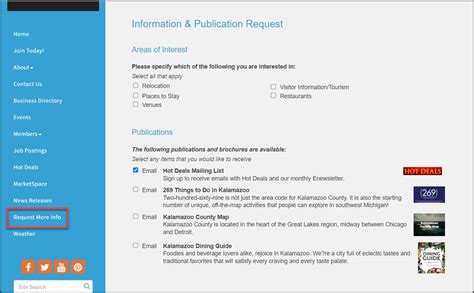 Info Request Setup Chambermaster