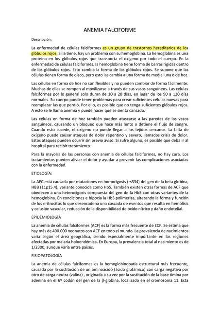 Anemia Falciforme Edwin Chanis UDocz