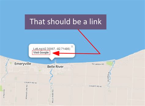 displaying link in popup with leaflet geographic information systems