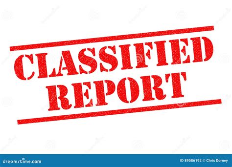 Classified Report Rubber Stamp Stock Illustration Illustration Of