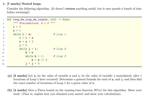 Solved Marks Nested Loops Consider The Following Chegg