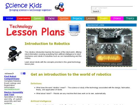 Introduction To Robotics Lesson Plan For Kindergarten 2nd Grade