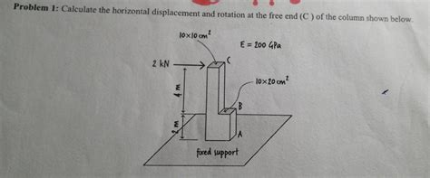 [solved] problem 1 calculate the horizontal disp
