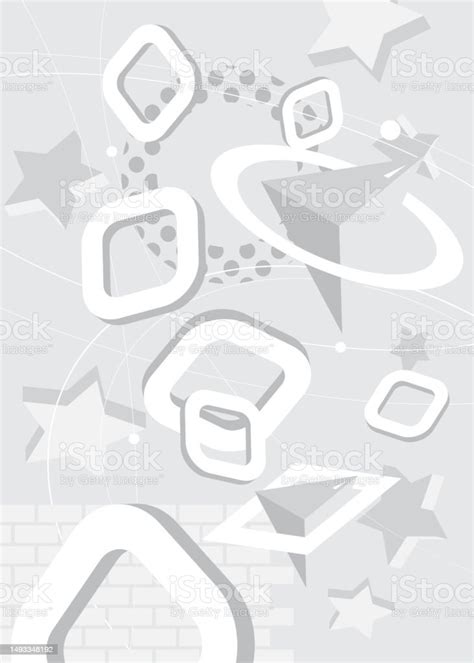 랜덤 화이트 그레이 색상의 기하학적 그래픽 최소 배경 기하학적 복고풍 테마 포스터 배너입니다 표지 디자인을 위한 빈티지 추상 모양 템플릿입니다 가리기에 대한 스톡 벡터 아트