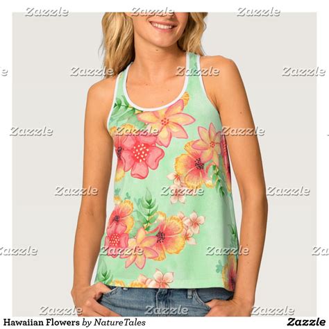 Hawaiian Flowers Tank Top Zazzle