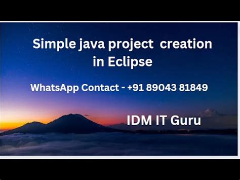 How To Write Simple Project In Eclipse Class YouTube