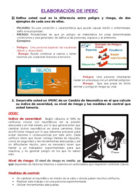 Elaboración De Iperc Seguridad E Higiene Jhonathan Mendoza