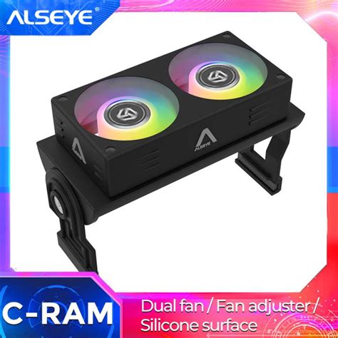 Alseye Ram Cooling Fan 12v Pwm Ram Memory Cooler With Dual 60mm Fan