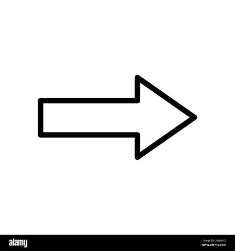 Right Arrow Outline Vector Stock Vector Image And Art Alamy