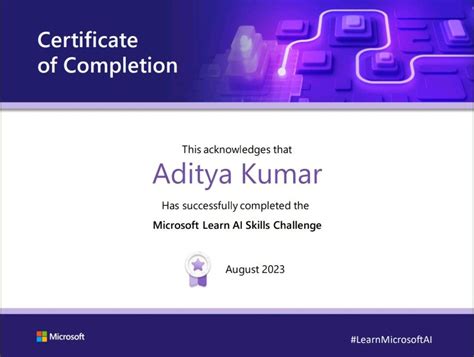 Microsoftlearn Ai Artificialintelligence Achievement
