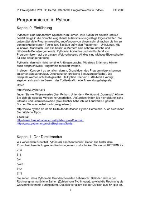 programmieren in python mathematik