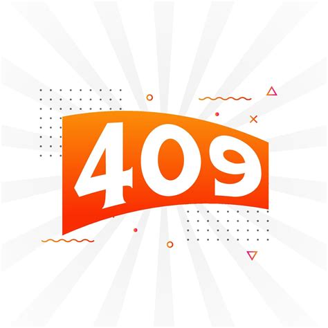 409 Number Vector Font Alphabet Number 409 With Decorative Element