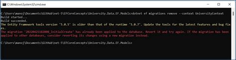 The Code Blogger How To Unapply The Last Ef Core Migration