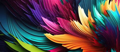 Generative Ai Illustration Abstract Geometric Background With Multicolored Shapes Poster