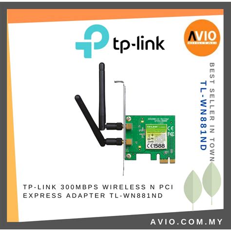 Tp Link Tplink Mbps Wireless N Wifi Ghz Pcie Adapter Antenna Speed Black Wn Nd Tl