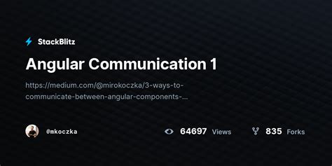 Angular Communication 1 Stackblitz