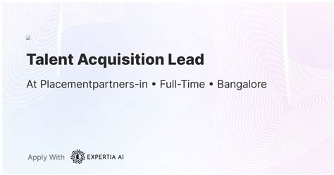 Talent Acquisition Lead Job Bangalore Executive