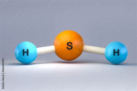 Hydrogen Sulfide H2s Water Molecule As Model Sulfur And Hydrogen
