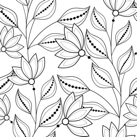Seamless Abstract Monochrome Floral Pattern — Stock Vector © Krivoruchko 74879805