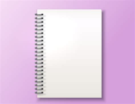 Cuaderno Espiral Realista Vector Premium