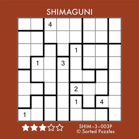 Shimaguni SHIM 3 003P Sorted Puzzles Shimaguni SHIM 3 003P Sorted Puzzles