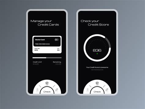 Check Your Credit Score Ui Design Monochrome By Omkar Chavan On Dribbble