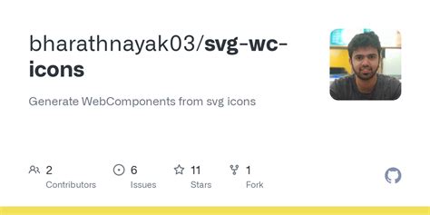 GitHub Bharathnayak Svg Wc Icons Generate WebComponents From Svg Icons