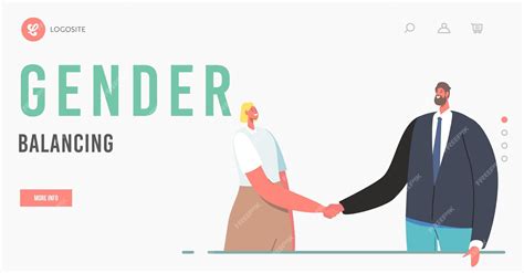 Premium Vector Gender Balancing Landing Page Template Business