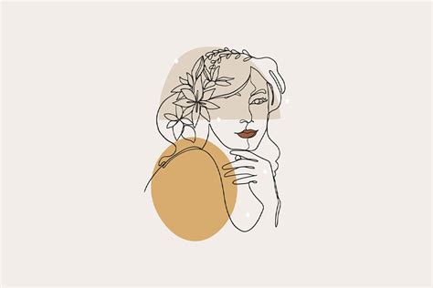 نقاشی زن سبک هنر خطی همکد