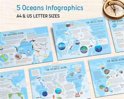 5 Oceans Infographics Fact Files Geography Learning Primary Education