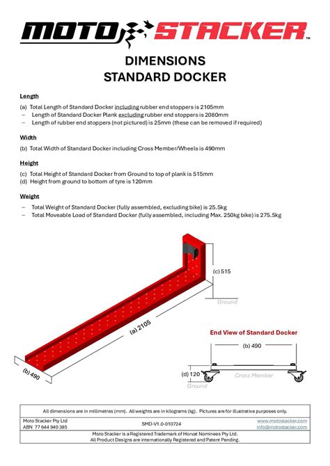 Standard Docker Moto Stacker Premium Motorcycle Storage Solutions
