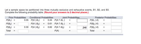 solved let a sample space be partitioned into three mutually