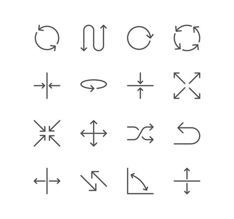 Set Of Arrows Related Icons Refresh Reload Loop Corner Turn Synchronize Resize Return