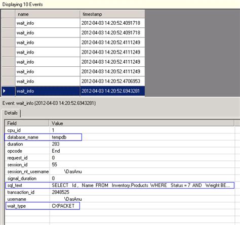 Capture Cxpacket Wait Using Extended Events Sql 2012 Sqlsailor