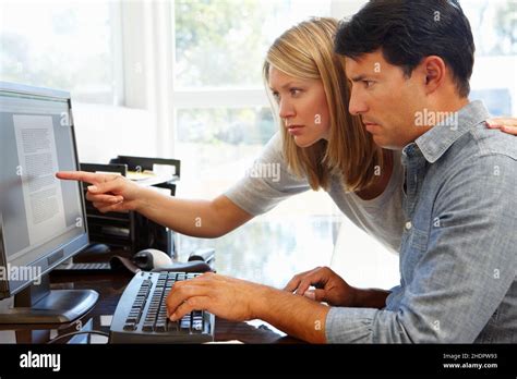 Computer Workplace Couple Mistake Computers Computing Pc